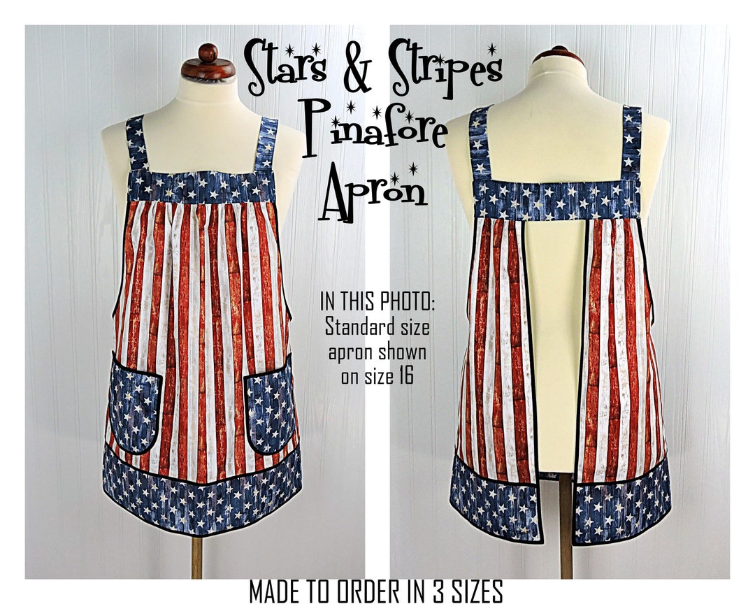Stars and Stripes Pinafore With No Ties (straps Go Straight Over the ...