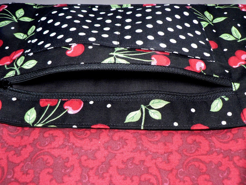 Black Cherries Multi-pocket Apron With Zipper Great for | Etsy