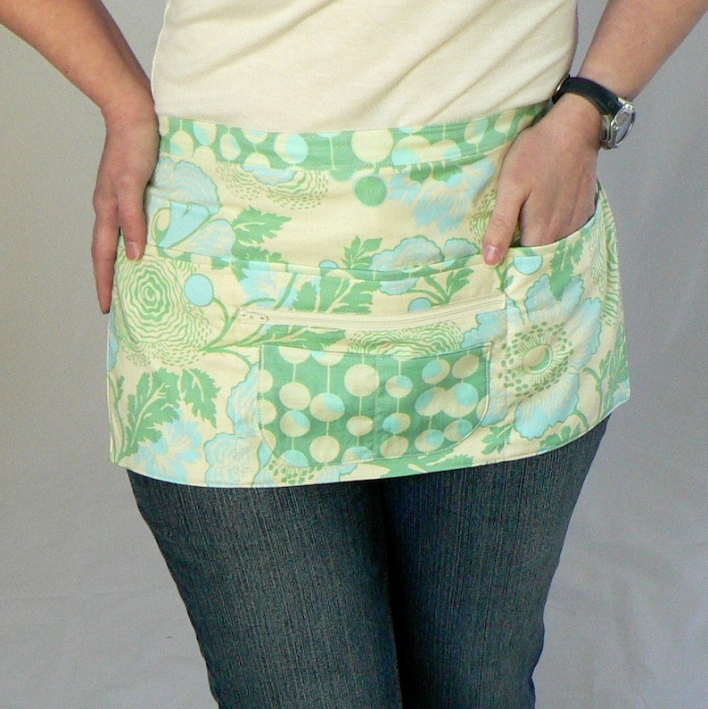 Multi-pocket Apron With Zipper Money Pocket for Waitress | Etsy