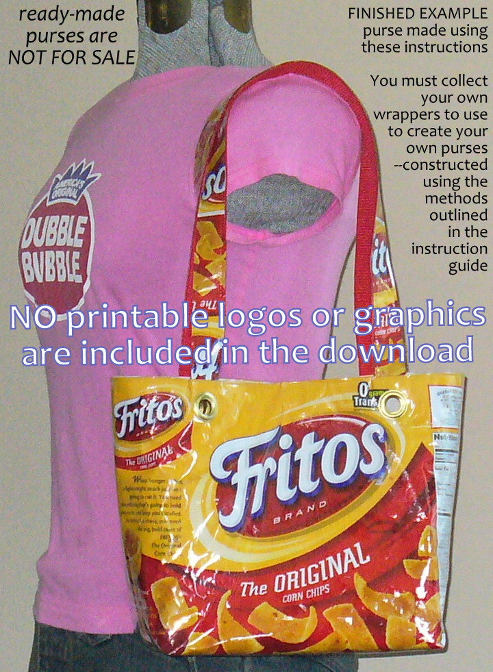 DIY Large Snack Wrapper Purse Instruction Guide (PDF Download) Tutorial ...