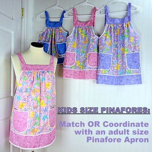 Pink Glitzy Butterflies Pinafore With No Ties, Relaxed Fit Smock Apron ...