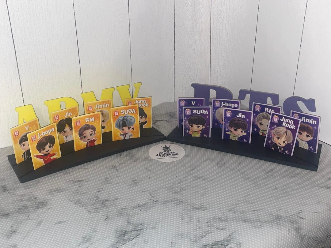 BTS Tiny Tan or K-pop Character Card Displays - UNIQUE - Etsy