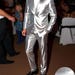 Men's Stylish Partywear Satin Suiting Fabric Silver Color Coat Pant Set ...