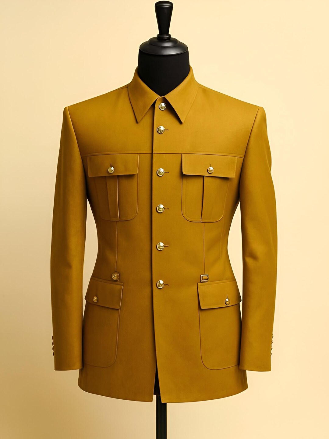Stylish Mustard Color Suiting Fabric Hunting Suit Safari With Pant. - Etsy