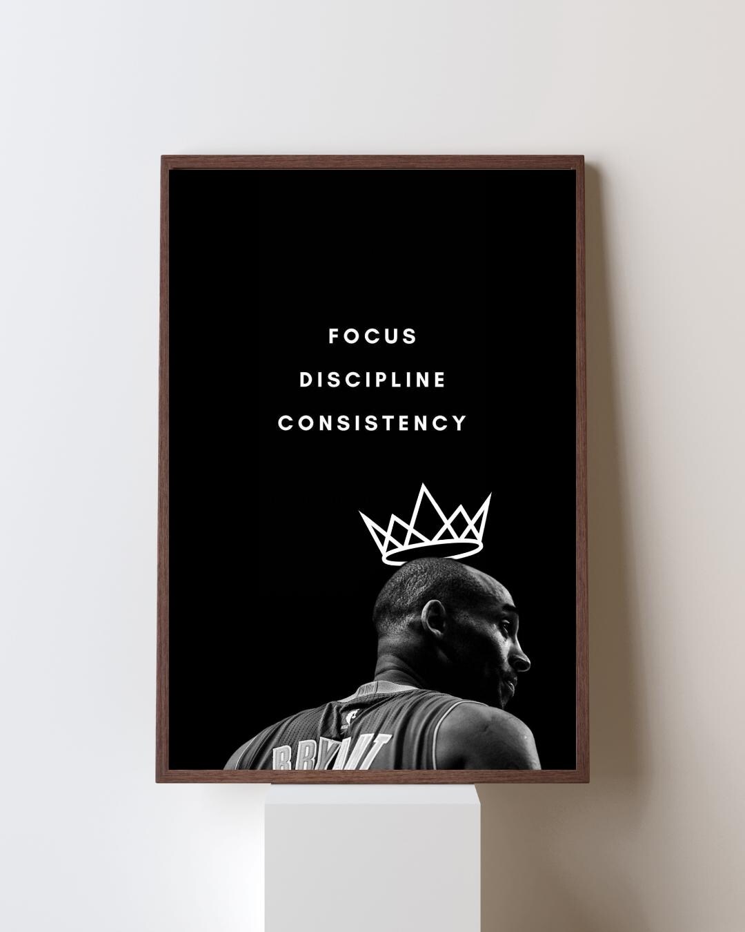 Focus Discipline Consistency Poster | Black White Motivation Wall Art ...