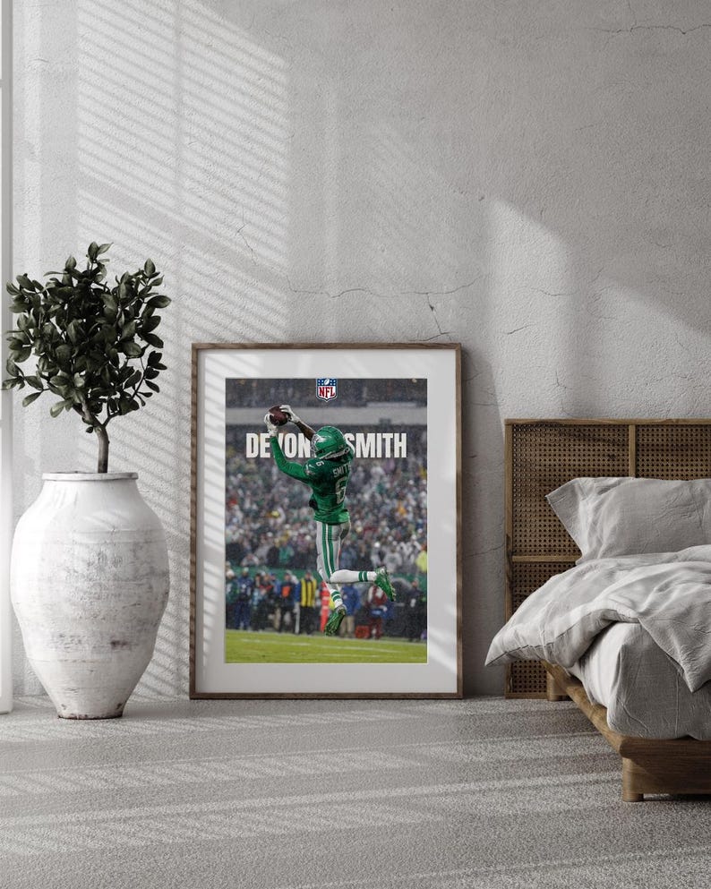 Devonta Smith Philadelphia Eagles Wall Art | NFL Wide Receiver Poster ...