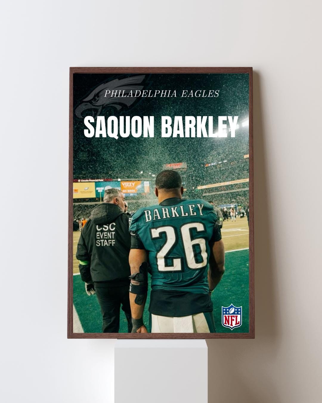 Saquon Barkley Philadelphia Eagles Wall Art | NFL Running Back Poster ...