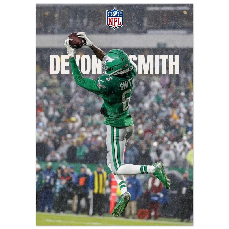 Devonta Smith Philadelphia Eagles Wall Art | NFL Wide Receiver Poster ...