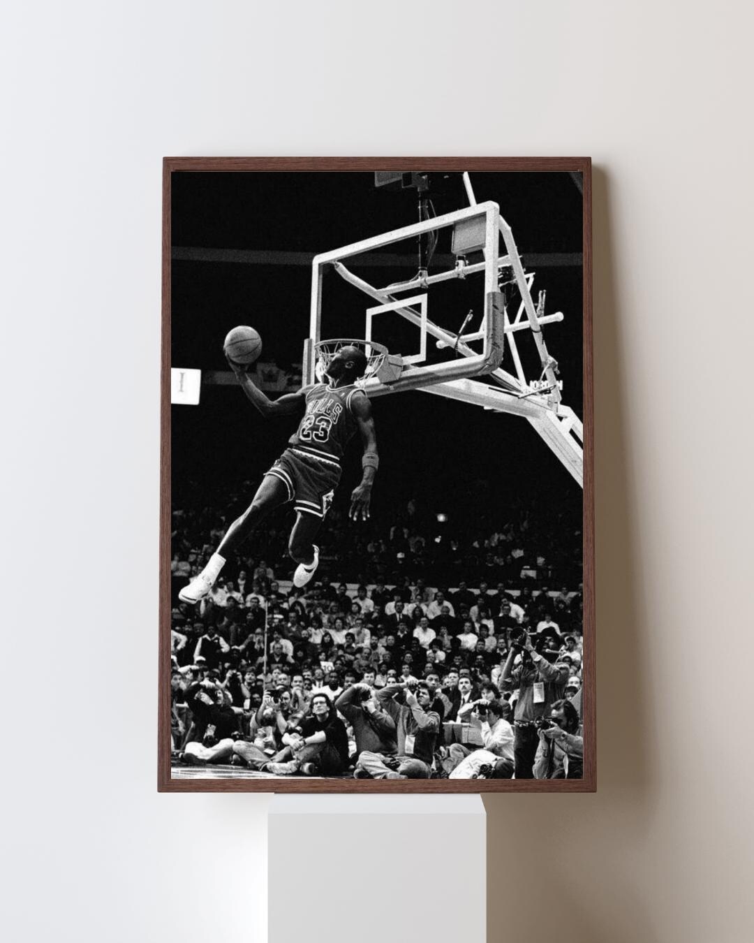 Michael Jordan Legendary Dunk | Iconic Black & White NBA Wall Art ...