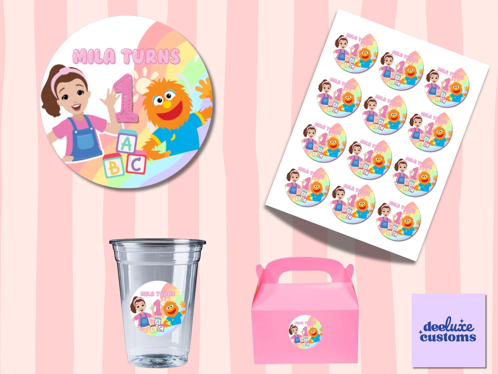 Custom Ms. Rachel Party Labels • Birthday Stickers • Personalized Favor ...