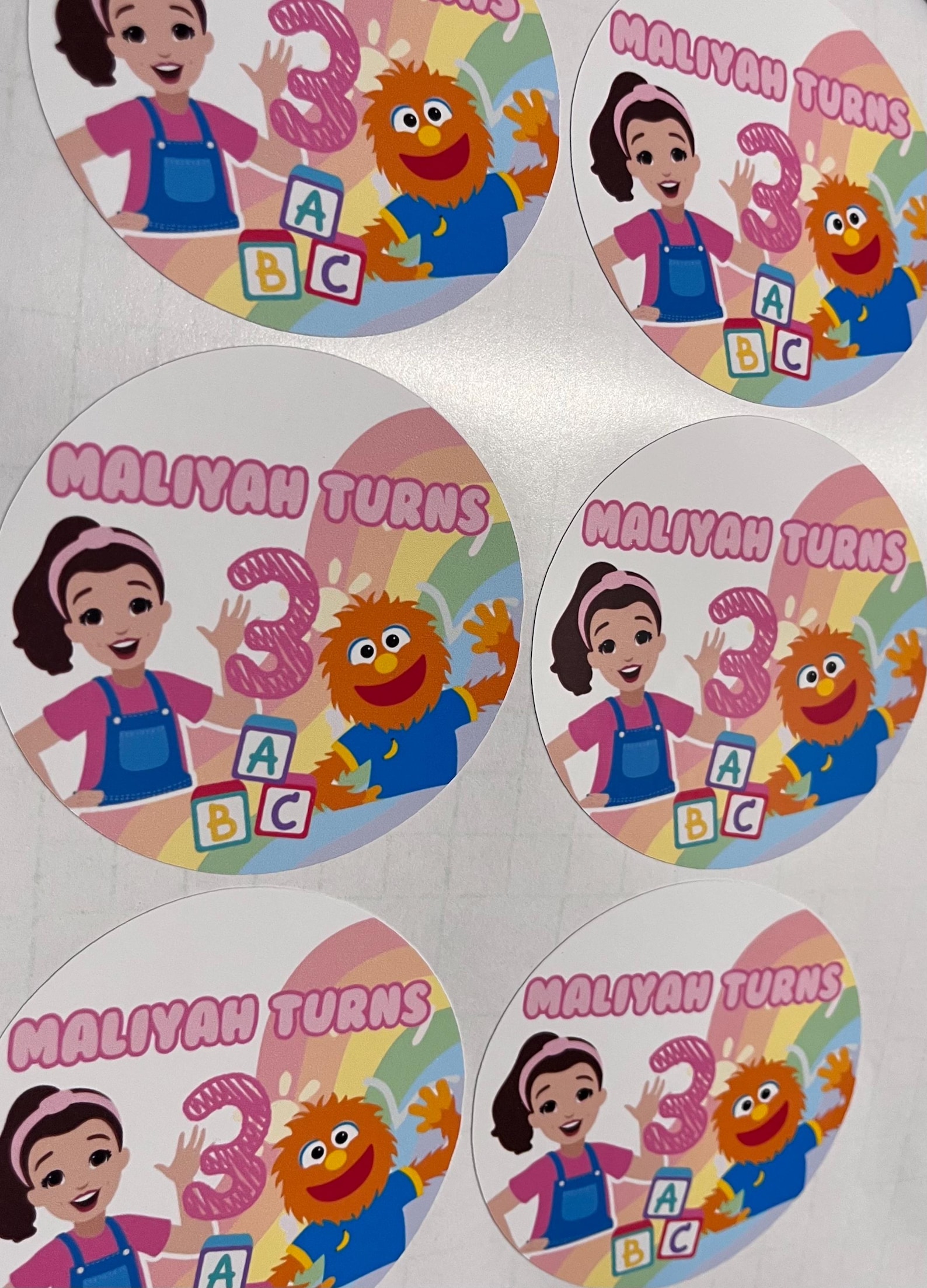 Custom Ms. Rachel Party Labels • Birthday Stickers • Personalized Favor ...
