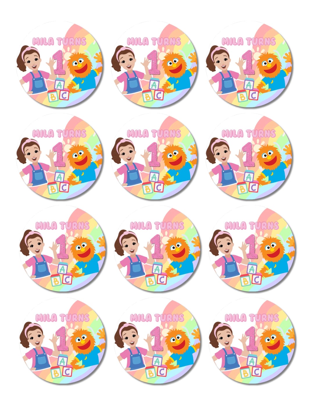 Custom Ms. Rachel Party Labels • Birthday Stickers • Personalized Favor ...