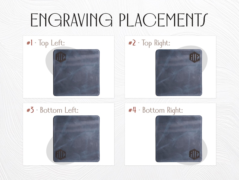 Personalized Leather Desk Mat, Custom Mouse Pad, Engraved Leather ...