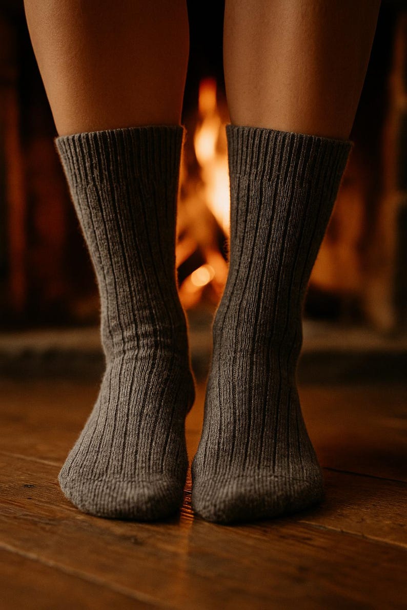 Personalized Women Cashmere Wool Socks: Custom Monogram Cozy Winter ...