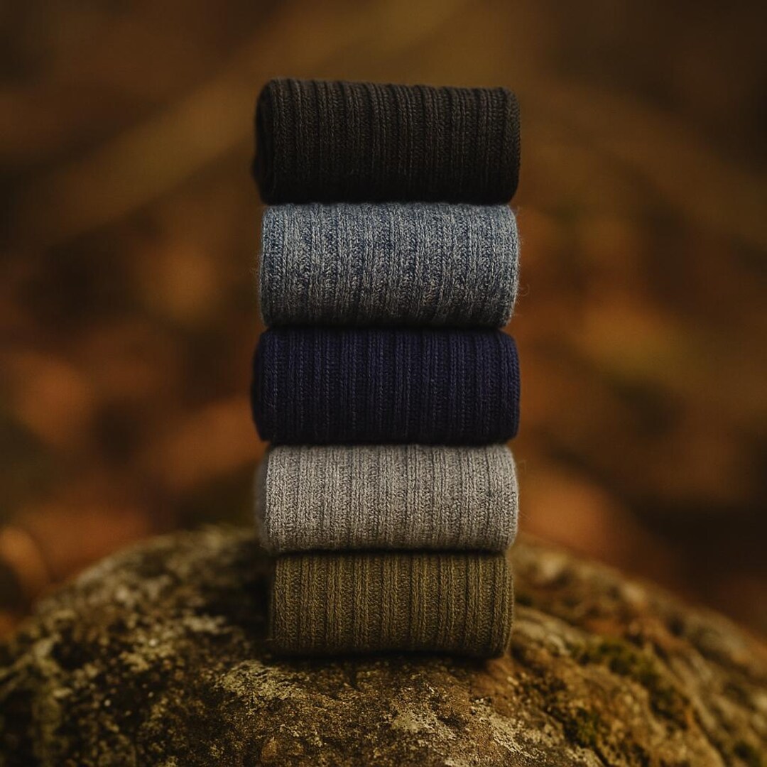 Thick Cashmere Wool Socks Personalized, Monogram Embroidered Soft Wool ...