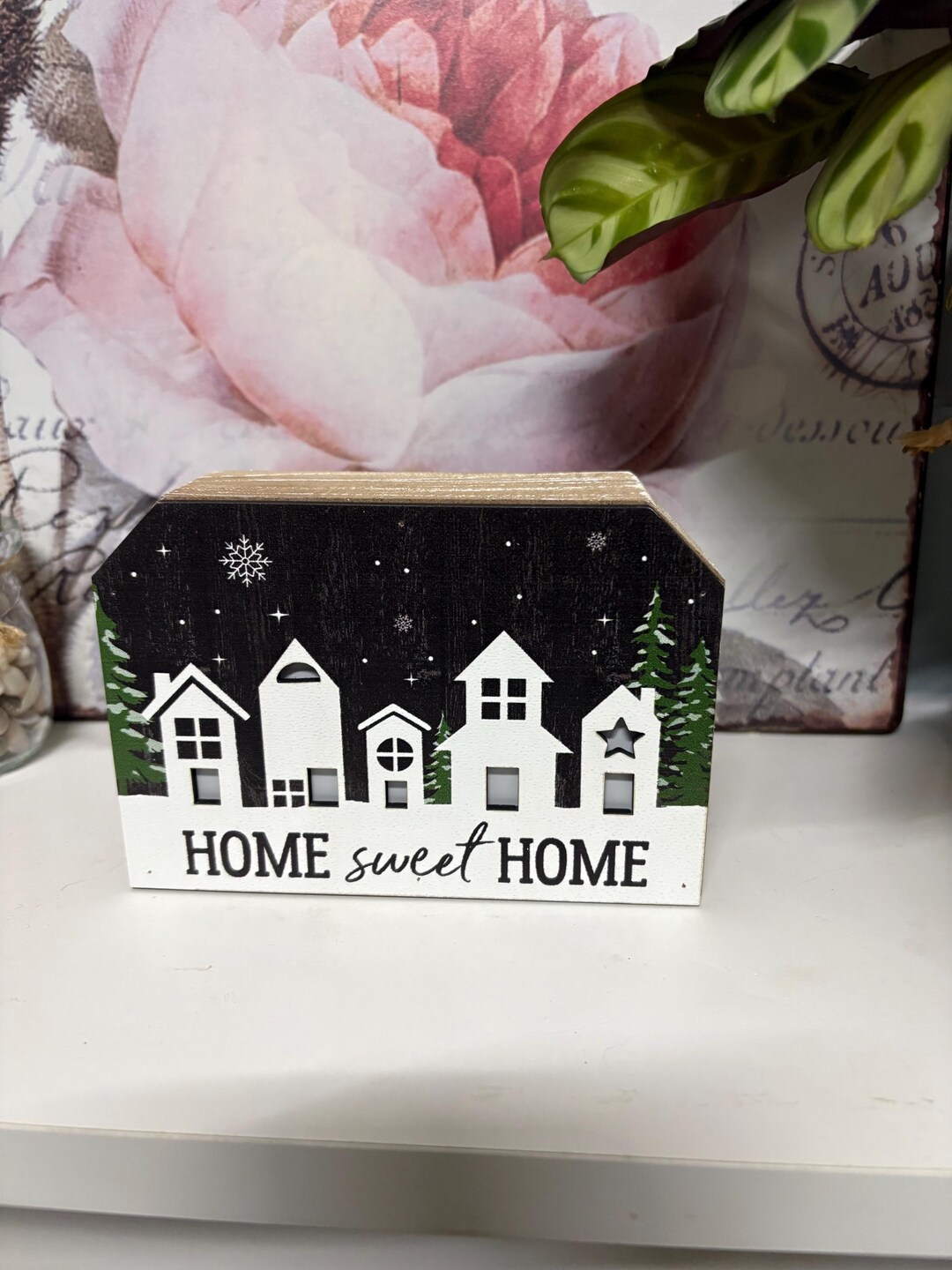 Home Sweet Home LED Light up Ornament - Etsy