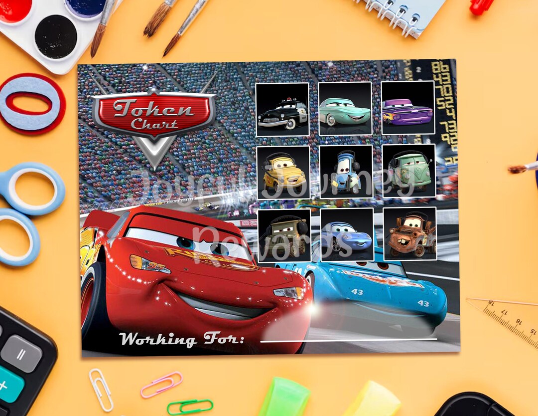 Cars Token Chart - 9 Token Reward System - Etsy