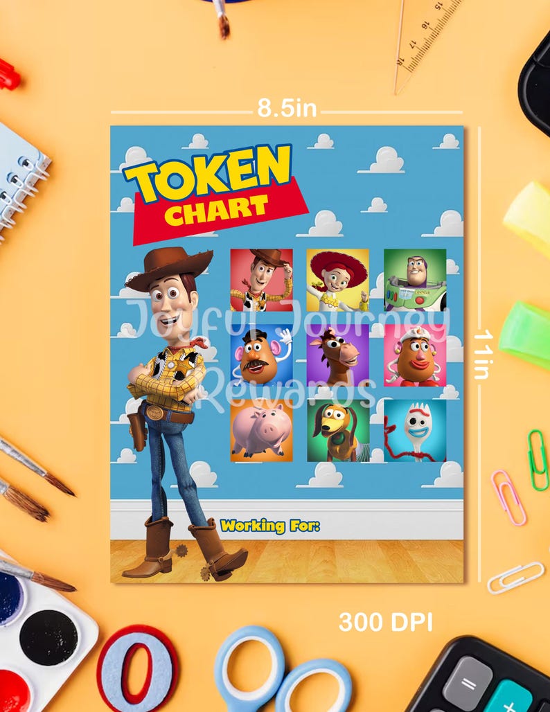 Toy Story Token Chart - 9 Token Reward System - Etsy