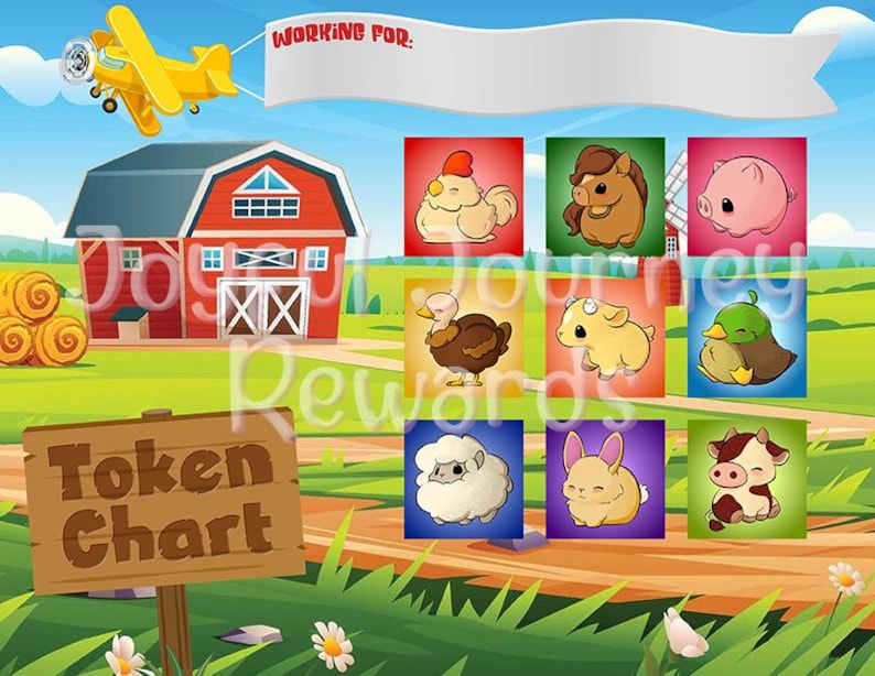 Barnyard Token Chart - 9 Token Reward System - Etsy