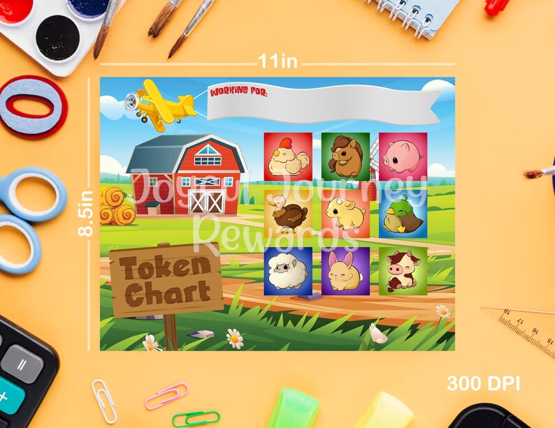 Barnyard Token Chart - 9 Token Reward System - Etsy