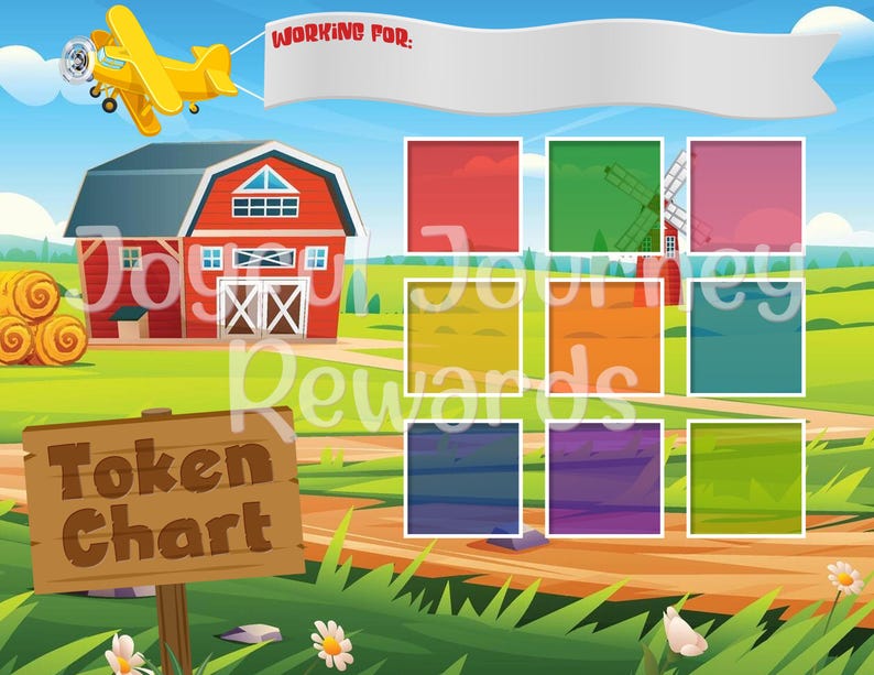 Barnyard Token Chart - 9 Token Reward System - Etsy