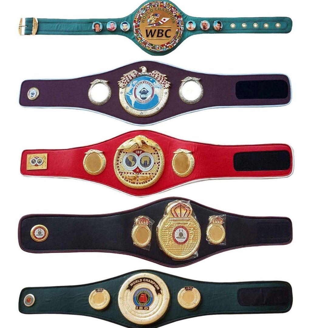 Mini Boxing Championship Belt Set | Replica Display Belts, Collector's ...