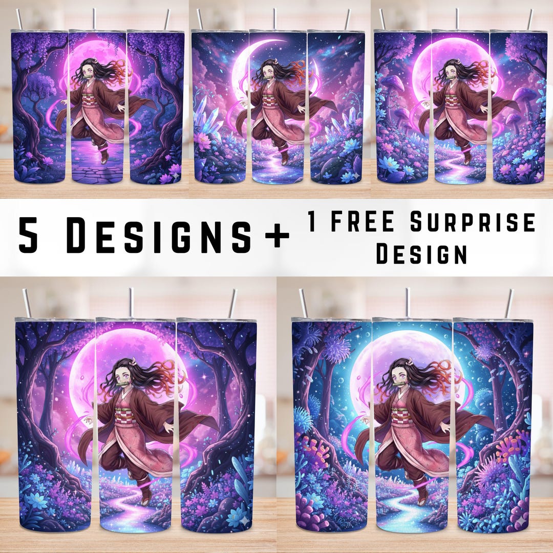 Anime Mädchen Tumbler Wrap PNG Bundle | 20oz Skinny Sublimationsdesign ...
