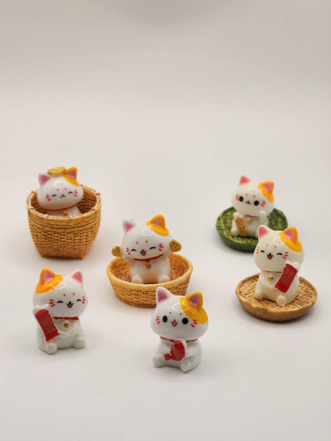 Mini Chinese Money Cat Figurine – Lucky Dollhouse Decor - Etsy