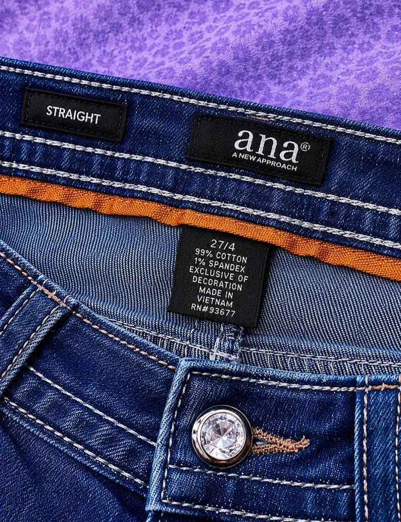 ANA Y2K Bootcut Jeans Women Blue Stretch Denim Rhinestone Pocket Jeans ...