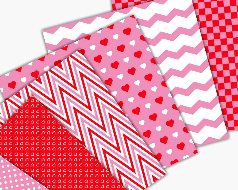 Editable Valentine Digital Papers: Customizable Romantic Backgrounds ...