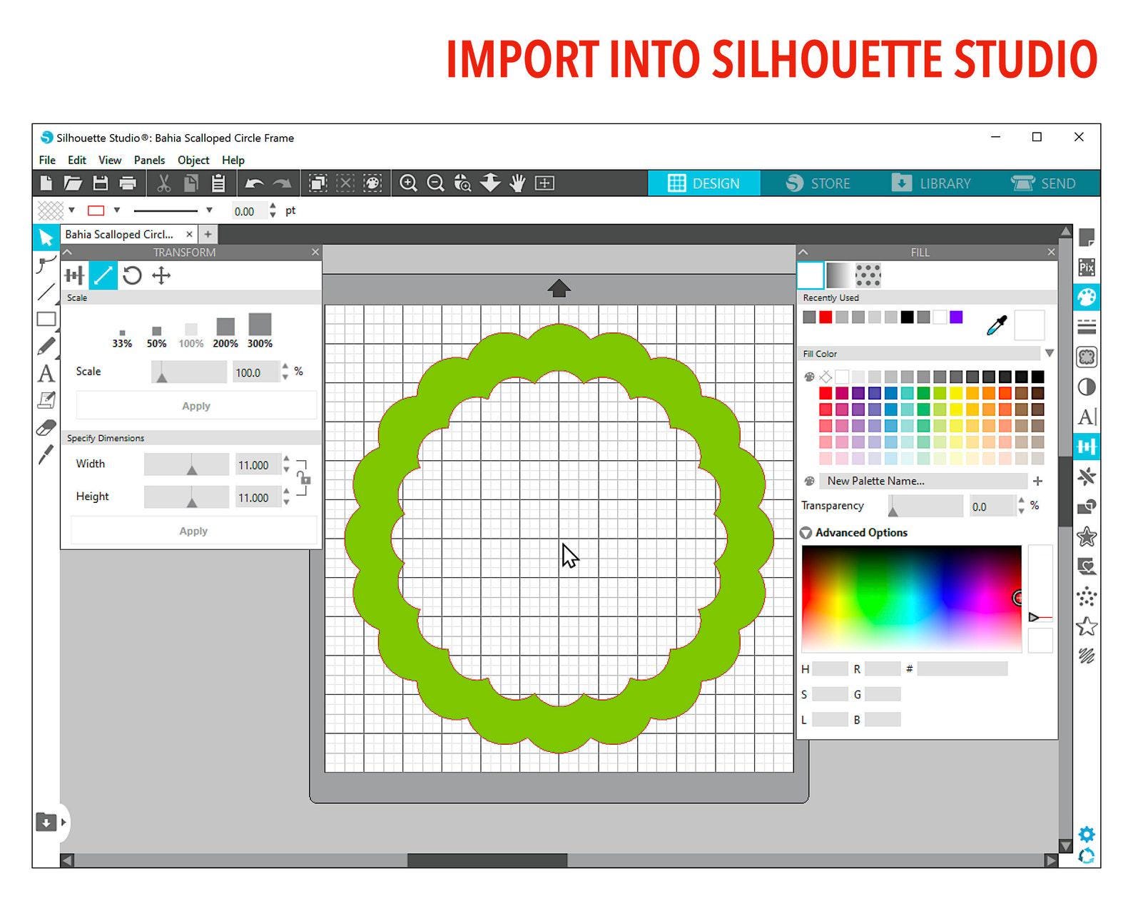 Editable Scalloped Circle Frames SVG Bundle in Rainbow Colors ...