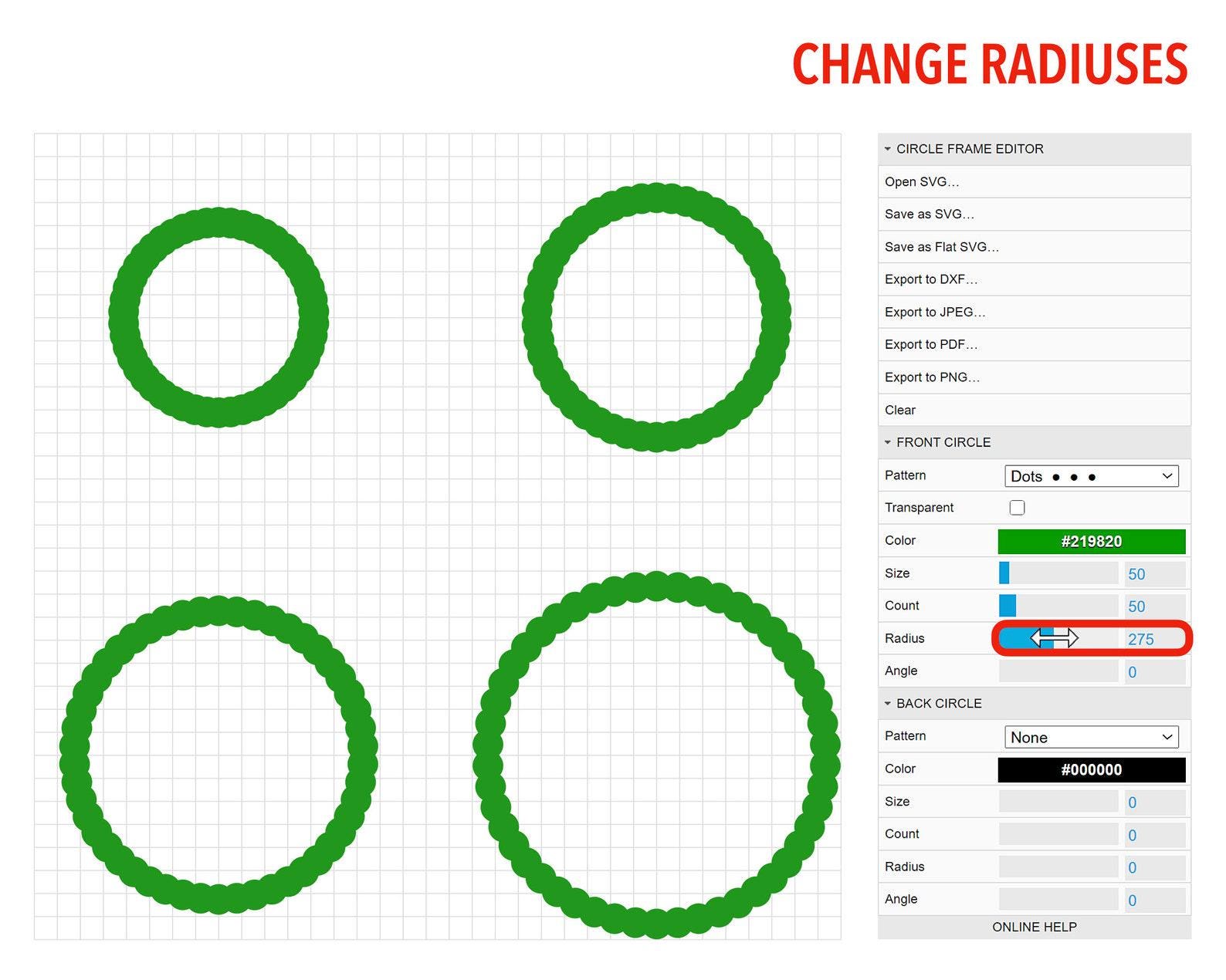 Editable Scalloped Circle Frames SVG Bundle in Rainbow Colors ...