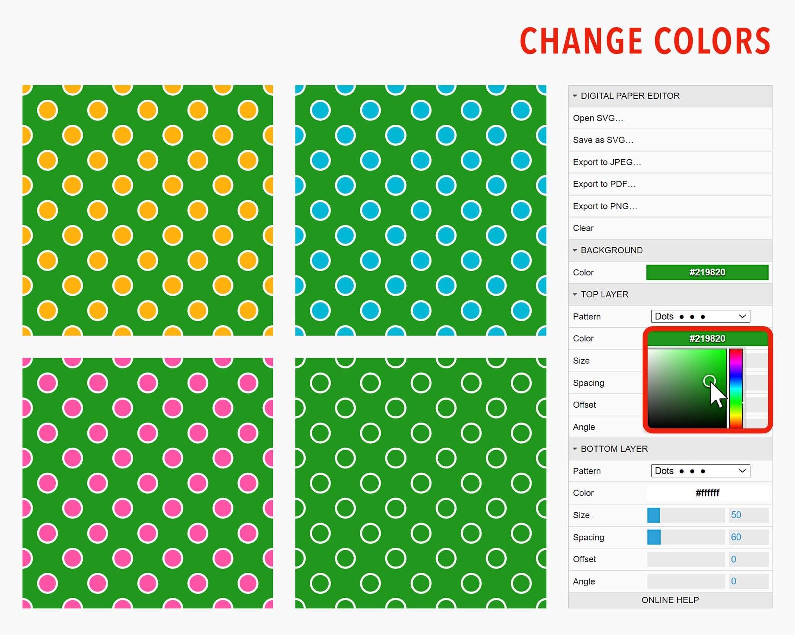 Editable Polka Dot Digital Paper: Seamless Pattern Polkadot Background ...