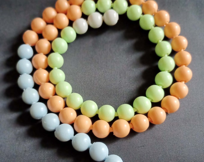POP BEADS Necklace Original 1950s Multicolo Vintage - Etsy