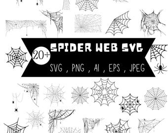 Halloween Cobweb Clipart, Spider Web SVG Bundle, Cobweb Svg, Halloween ...