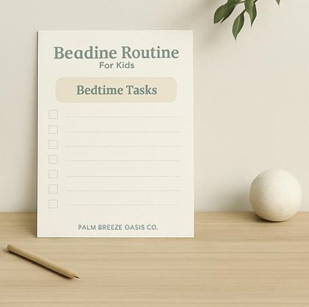 Kids Bedtime Routine Chart, Printable Nightly Task List (PDF) - Etsy