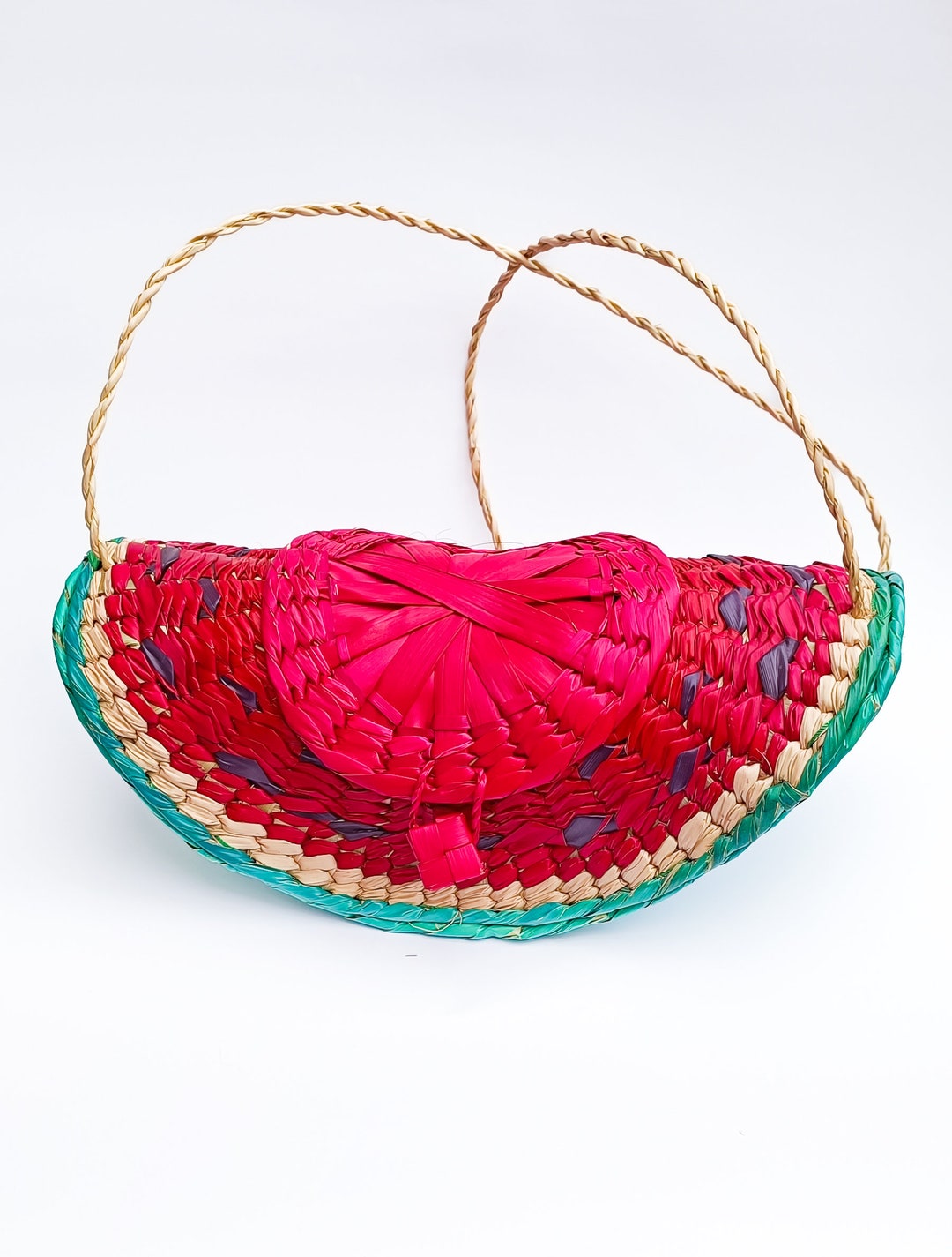Wicker Watermelon Handbag Mexican Summer Fashion Accessory Ecofriendly ...