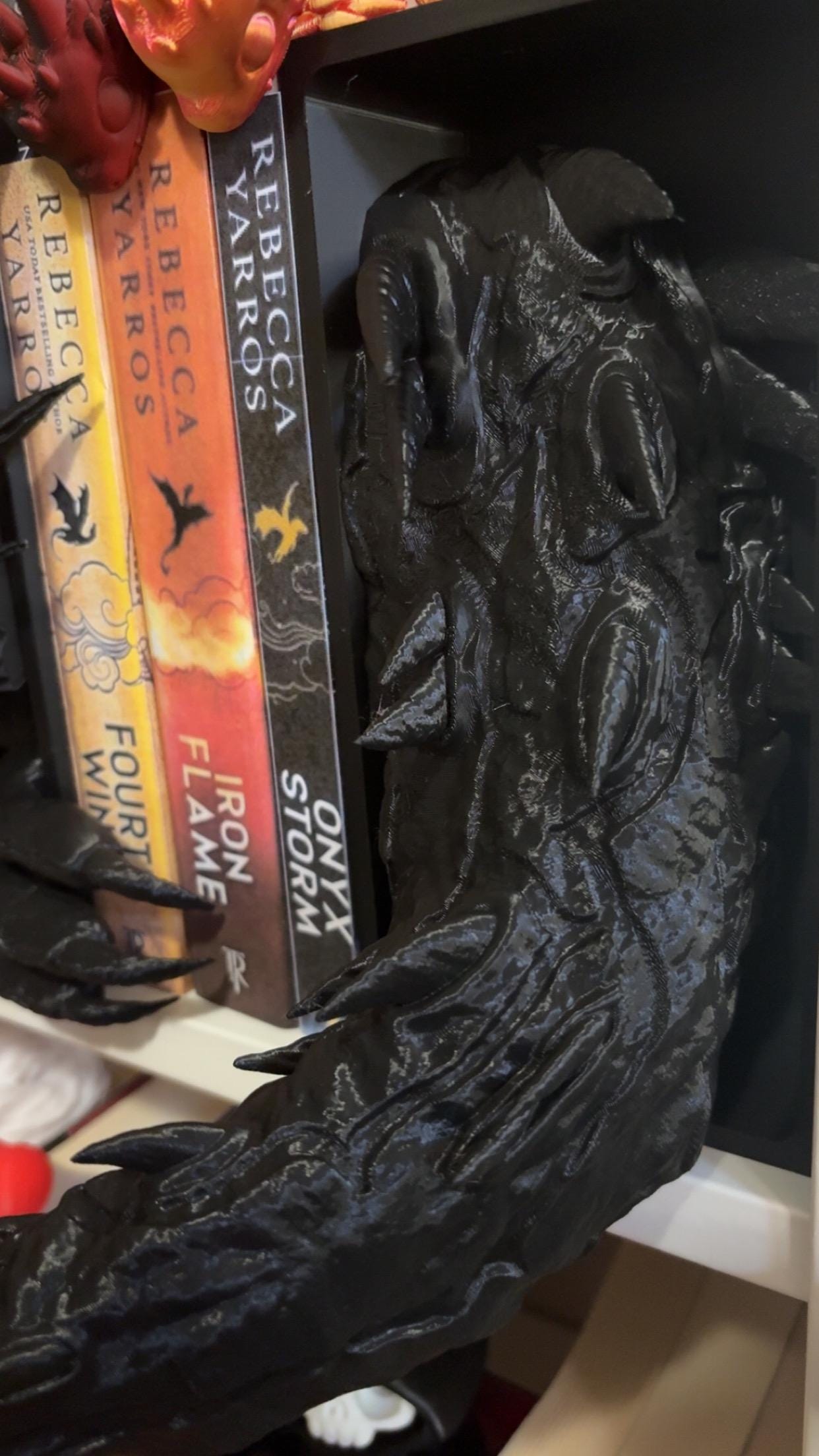 Fourth Wing Inspired Dragon Bookend | 3D Printed Fantasy Decor - Etsy