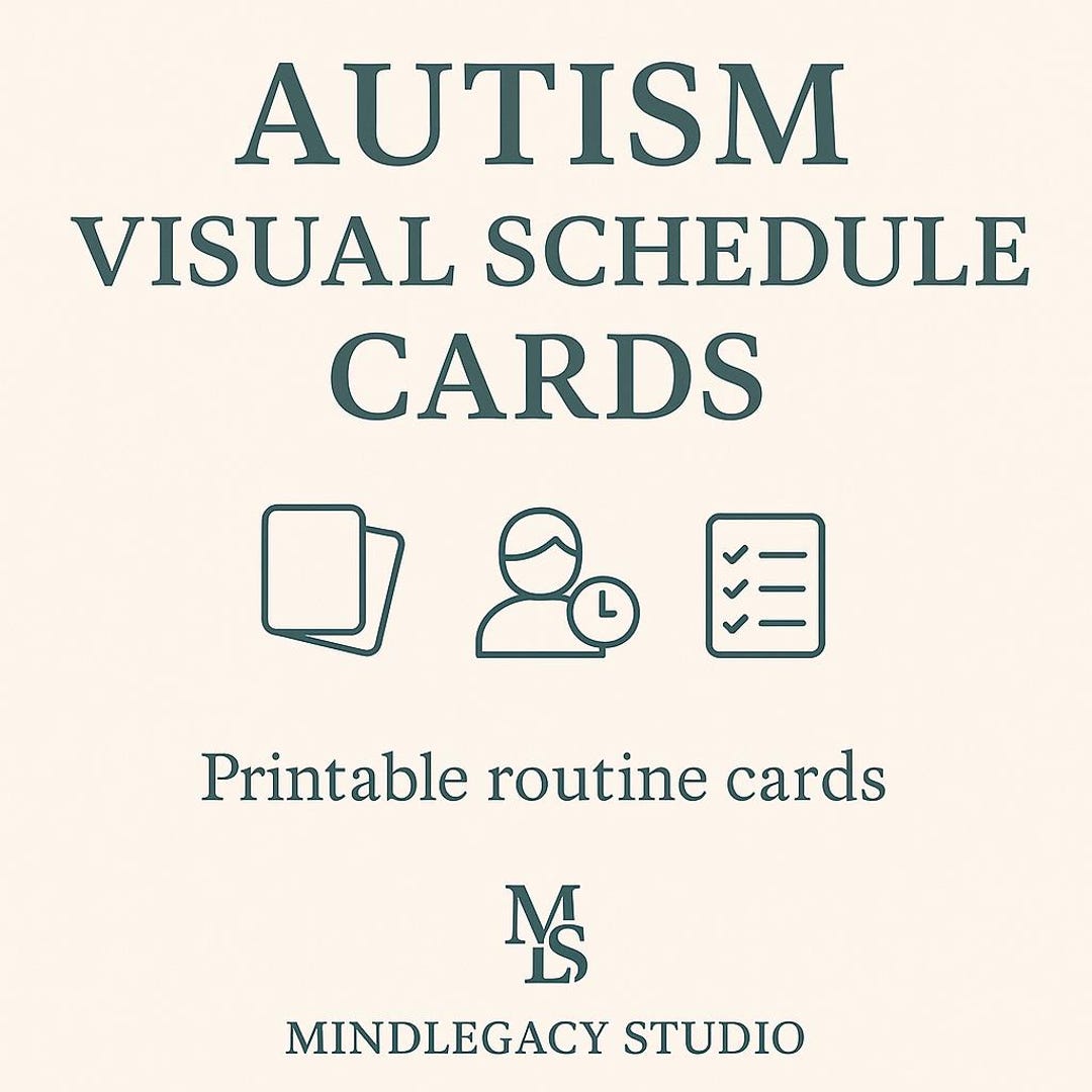 Autism Visual Schedule Cards | Printable Routine Cards | Autism Support ...