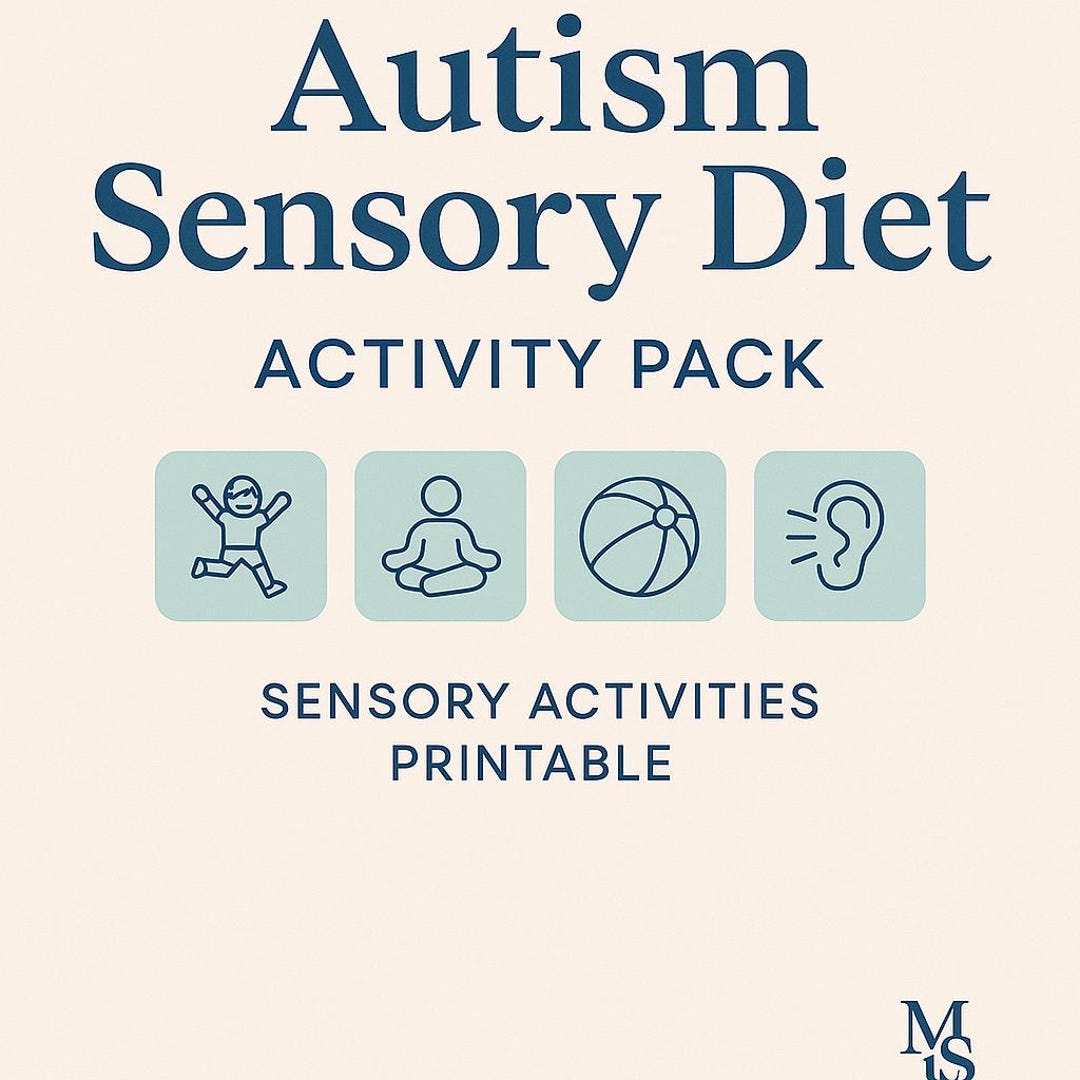 Autism Sensory Diet Activity Pack | Sensory Activities Printable ...