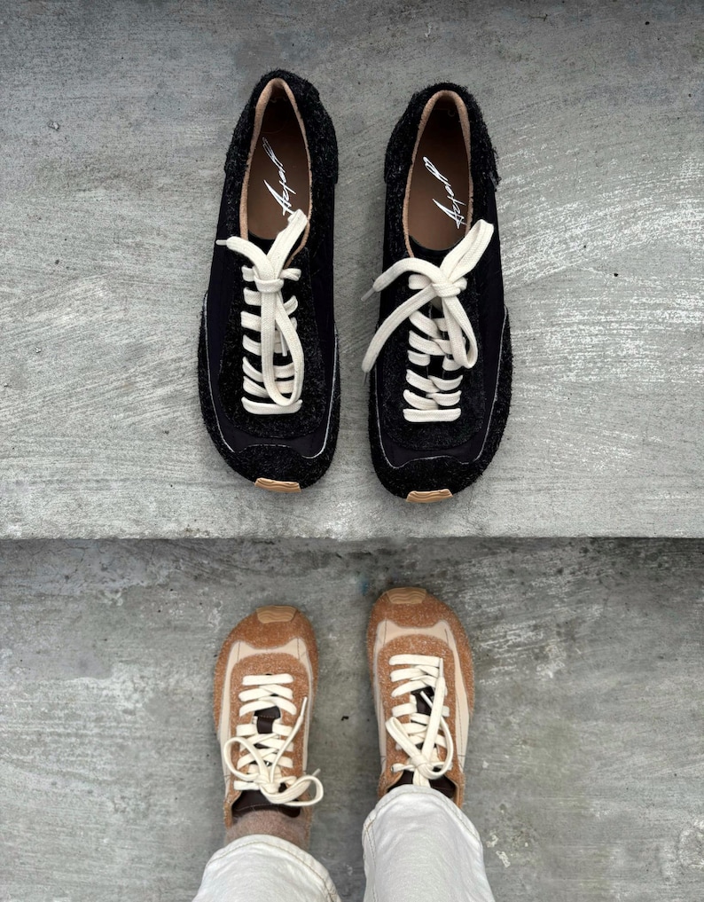 Soft Suede Women Sneakers With Wide Toe Box - Etsy