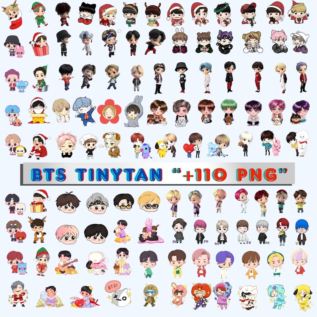 BTS Tan , Tinytan PNG Bundle +110 Images , BT21 Kawaii Kpop PNG ...