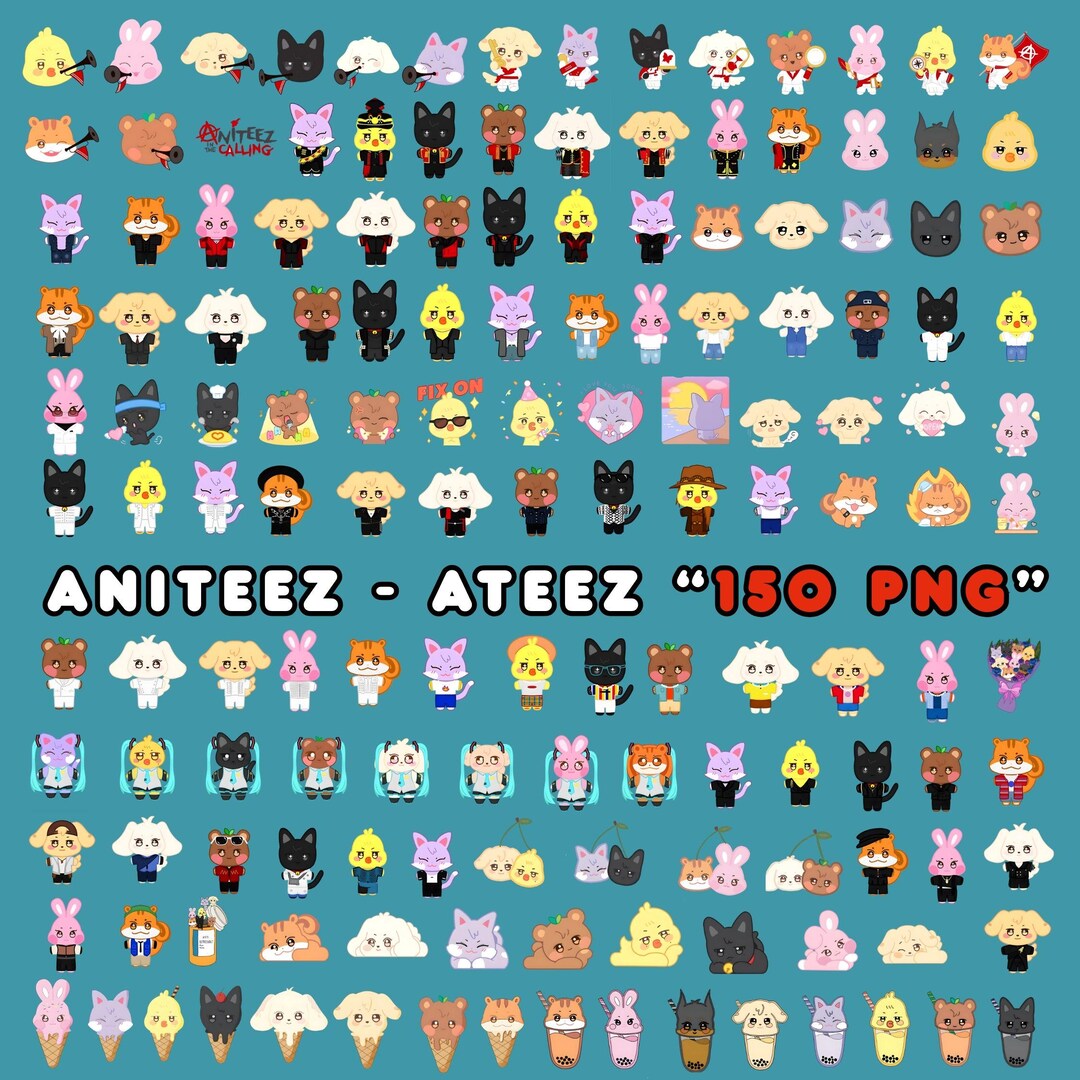 Aniteez , Ateez PNG Bundle 150 Images - Aniteez in the Calling - Ateez ...
