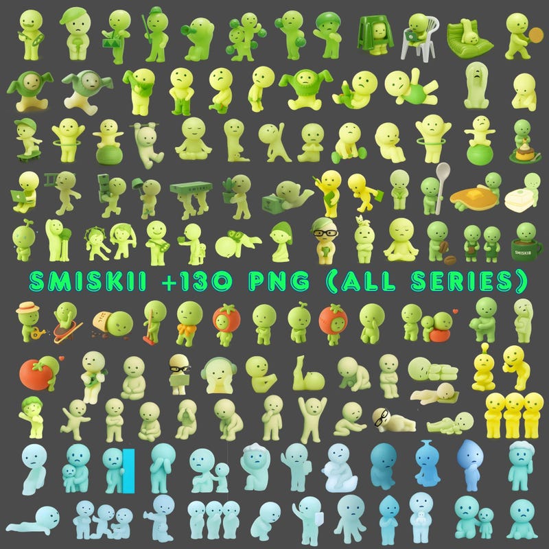 Smiski Stickers - Etsy
