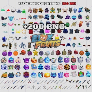 200+ Blox Fruits PNG Bundle | Instant Digital Download | Video Game ...
