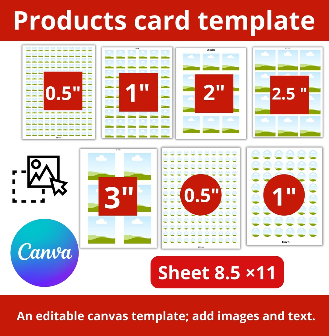 Customizable Product Card Template, Canva Editable (digital Download ...