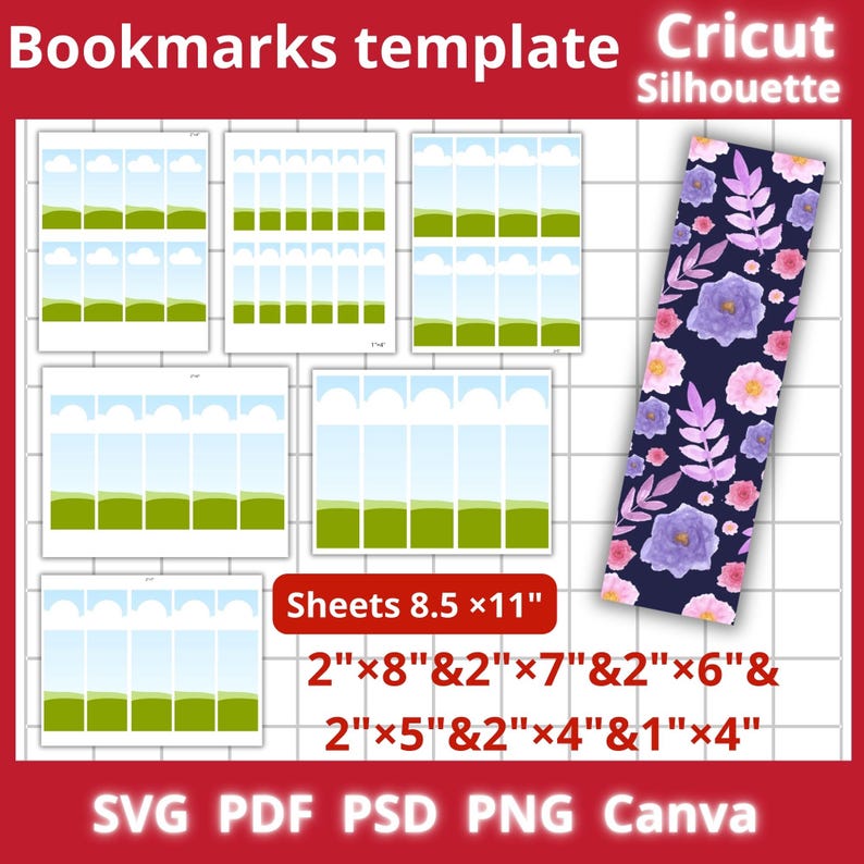 Bookmark Editable Canva Template,drag and Drop in Canva,digital ...