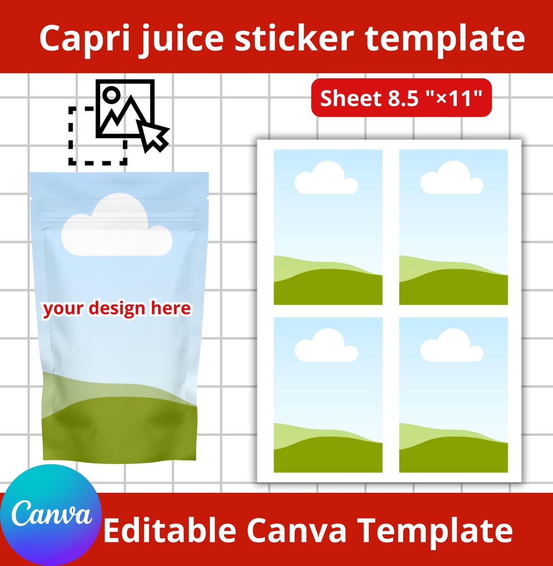 Capri Sun Vorlage, Capri Vorlage SVG, Saftbeutel Etikett ...