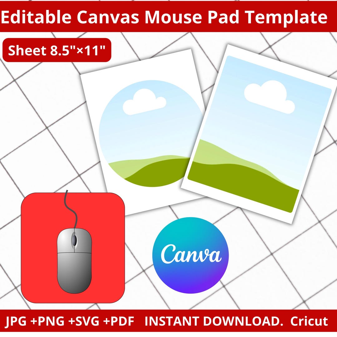 Canva Mouse Pad Template, Drag & Drop (digital Download) - Etsy