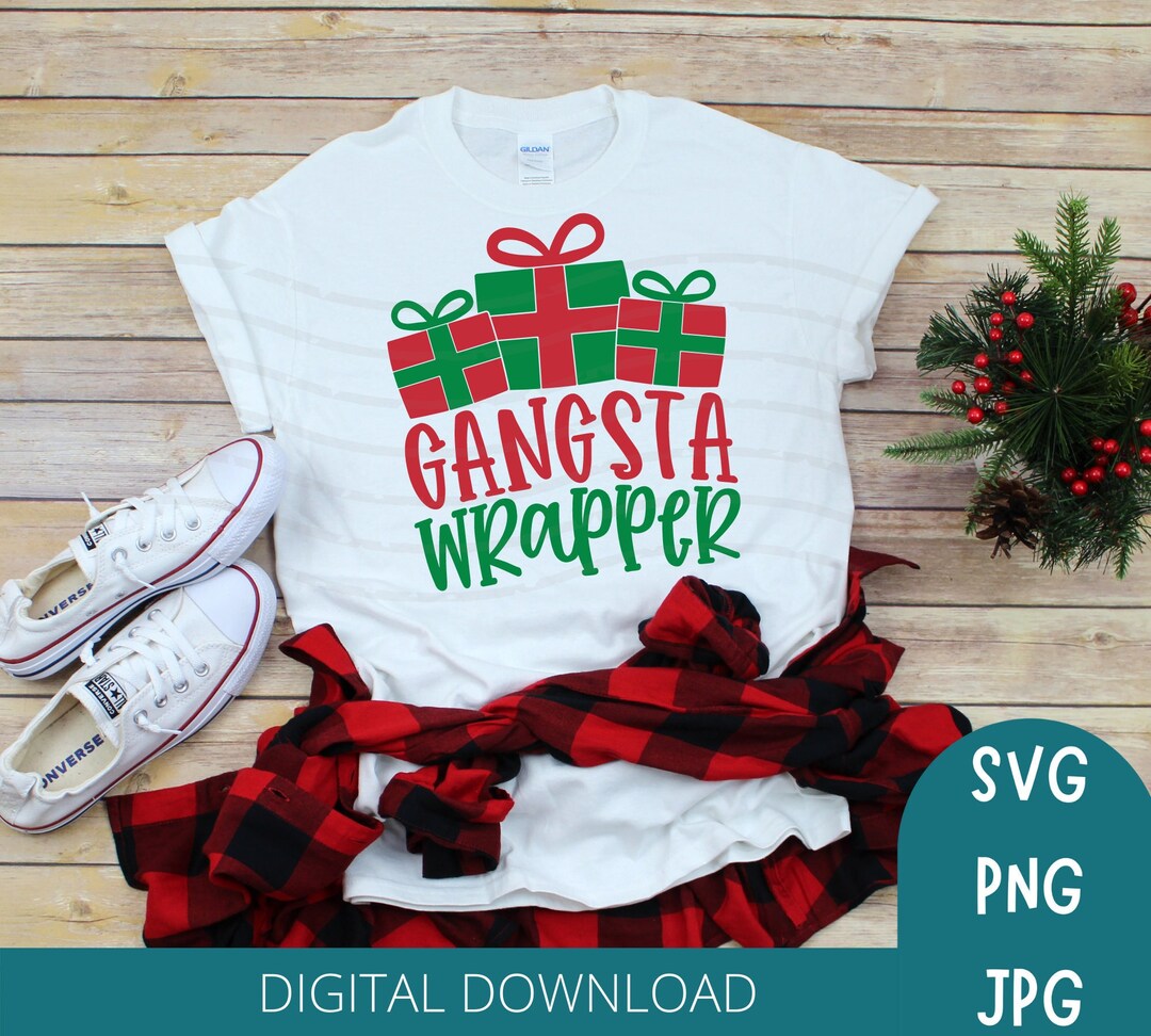 Ganster Wrapper Christmas SVG Cut File Christmas Svg - Etsy